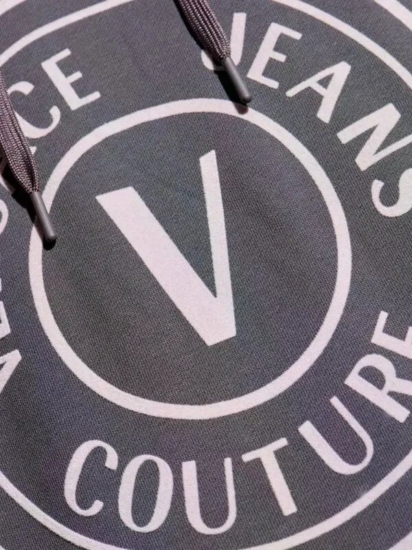 Versace Logo-embellished Hoodie - Grey