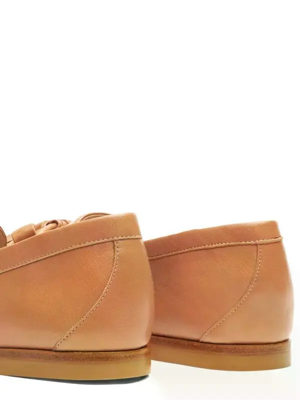 STUART WEITZMAN Tassel Leather Loafers - Brown