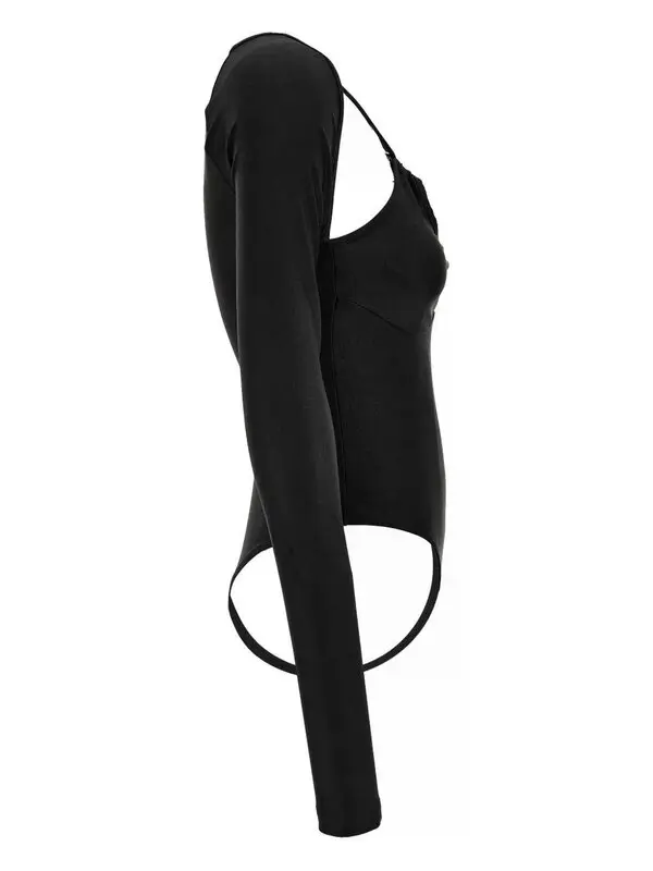 Versace Keyhole Long-sleeve Bodysuit