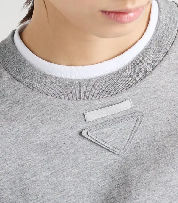 Prada Cotton Jersey Layered-effect T-shirt