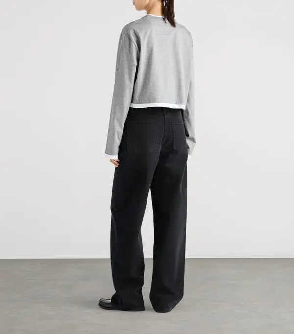 Prada Cotton Jersey Layered-effect T-shirt