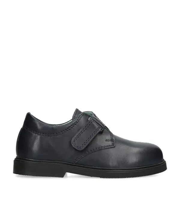 PAPOUELLI Leather Fergus Shoes - Navy