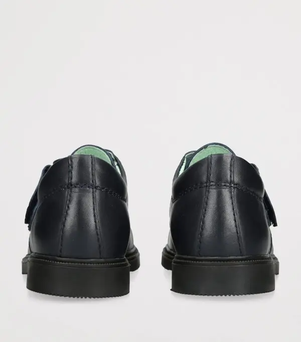PAPOUELLI Leather Fergus Shoes - Navy