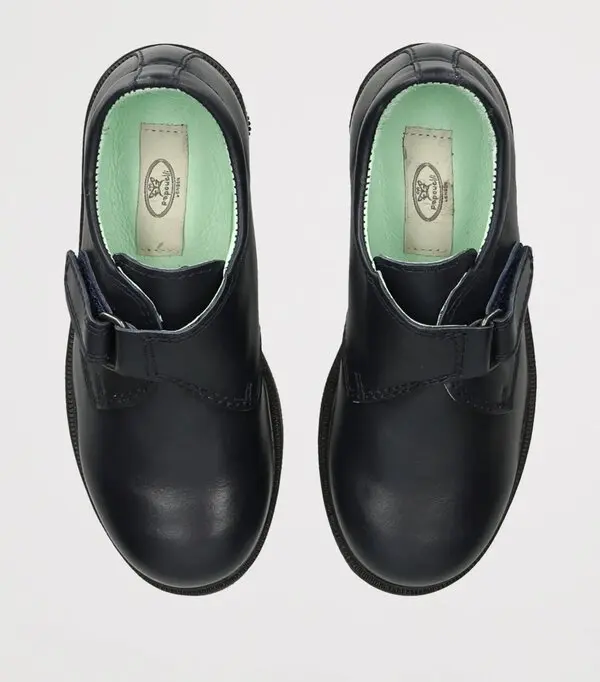PAPOUELLI Leather Fergus Shoes - Navy