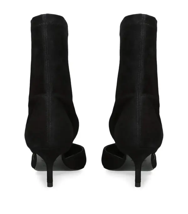 Alaïa Suede Cut-out Ankle Boots 55