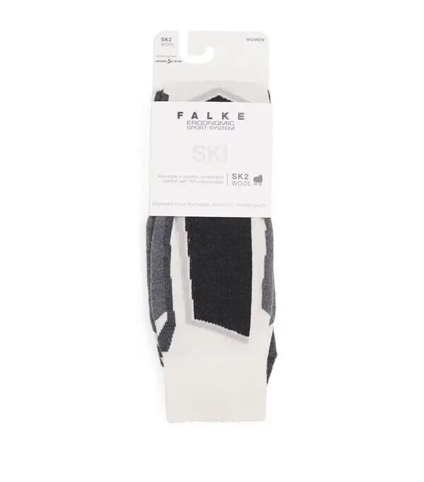 Falke Virgin Wool-blend Sk2 Skiing Knee-high Socks - White