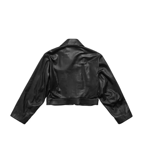 Balenciaga Cropped Leather Jacket