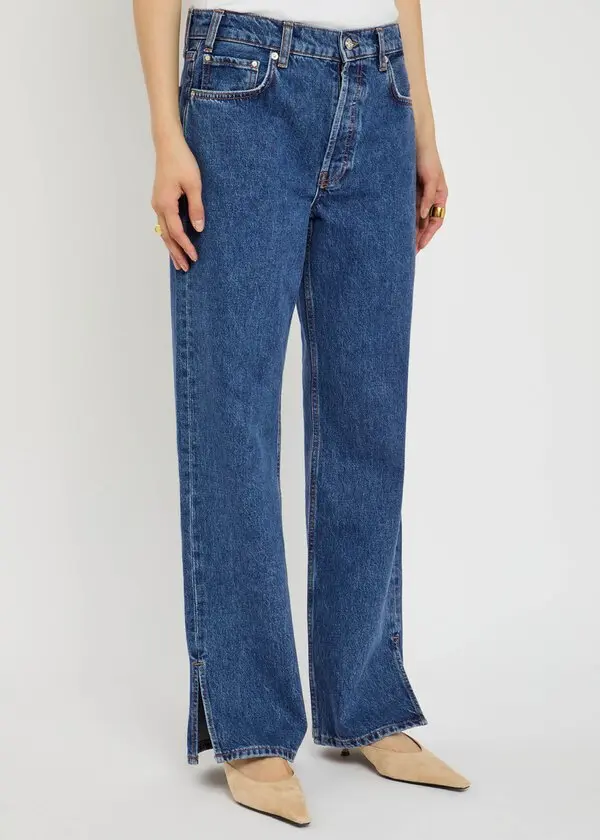 ANINE BING Roy Straight-leg Jeans - Blue
