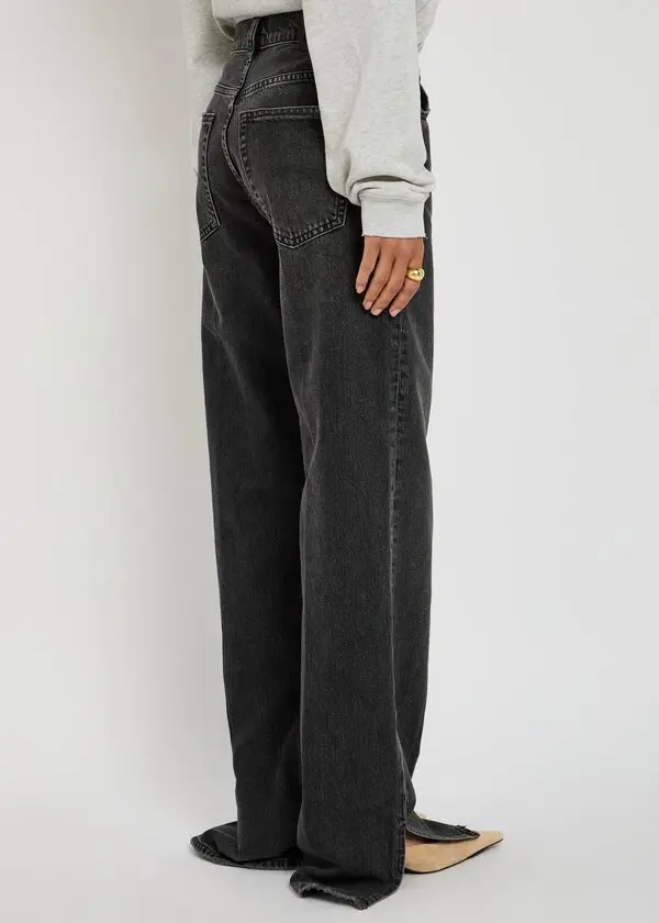 ANINE BING Roy Straight-leg Jeans - Black