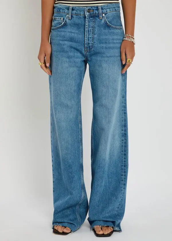 ANINE BING Hugh Wide-leg Jeans - Blue