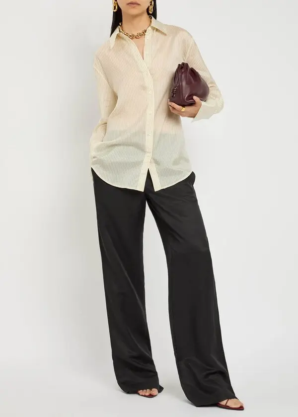 ANINE BING Soto Wide-leg Trousers - Black