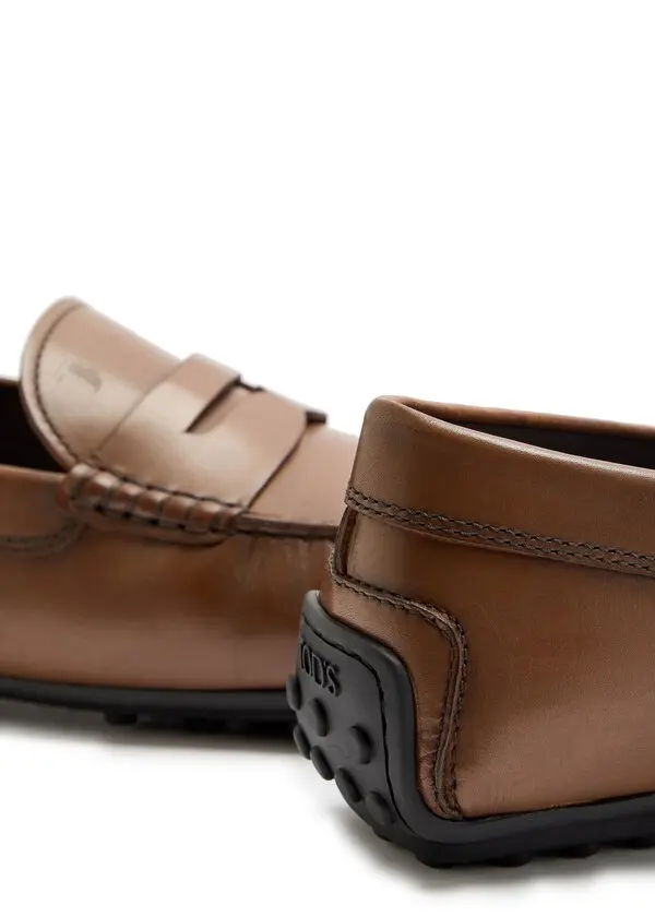 TOD'S City Gommino Leather Loafers - Brown