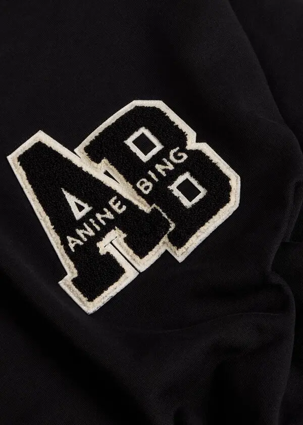 ANINE BING Miles Cotton Sweatshirt - Black