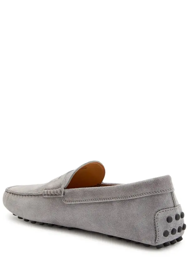 TOD'S Gommino Suede Loafers - Grey