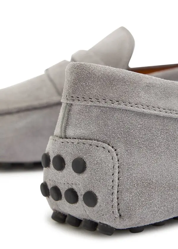 TOD'S Gommino Suede Loafers - Grey