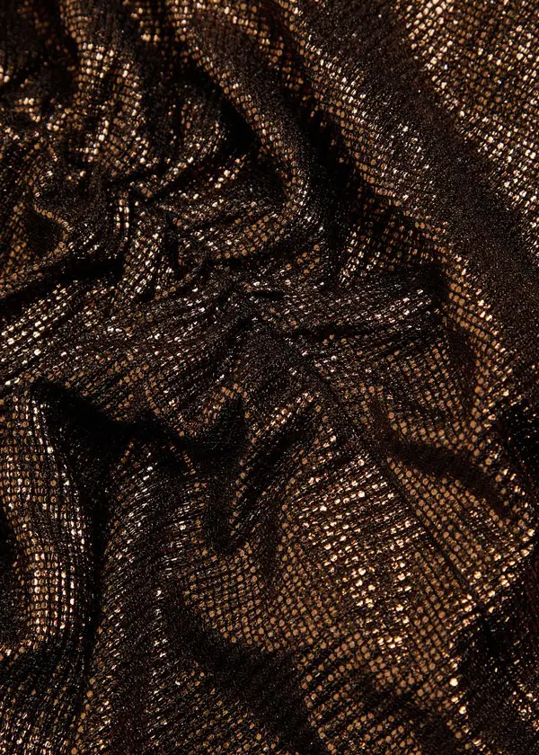LUXE DE VALENTINA Metallic Jersey Mini Dress