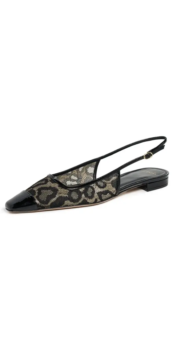 ALEXANDRE BIRMAN Olivia Lace Flats - Golden/black