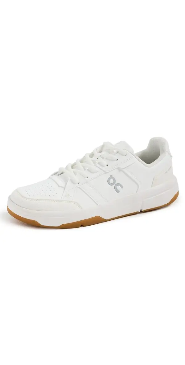 On The Roger Clubhouse Perforated Leather Lace-up Sneakers - White Ivory