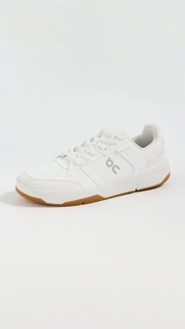 On The Roger Clubhouse Perforated Leather Lace-up Sneakers - White Ivory