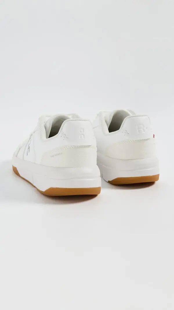 On The Roger Clubhouse Perforated Leather Lace-up Sneakers - White Ivory