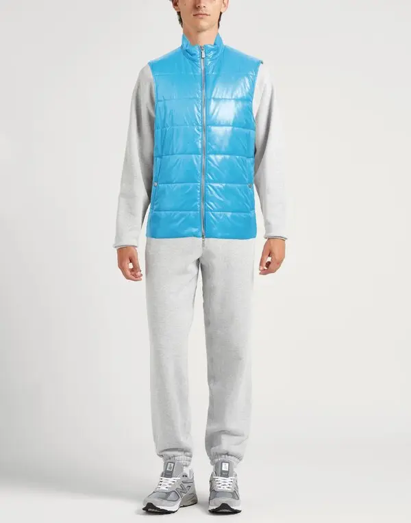 Eleventy Sleeveless Puffer Vest - Azure