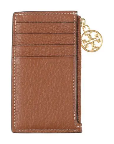 Tory Burch Cardholder Camel Leather - Beige