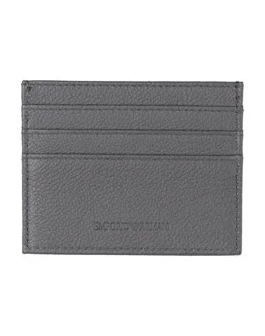 Emporio Armani Cardholder Charcoal Leather - Grey