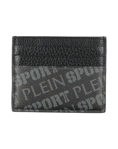 PLEIN SPORT Cardholder Cow Leather, Polyurethane - Black
