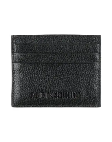 PLEIN SPORT Cardholder Cow Leather, Polyurethane - Black