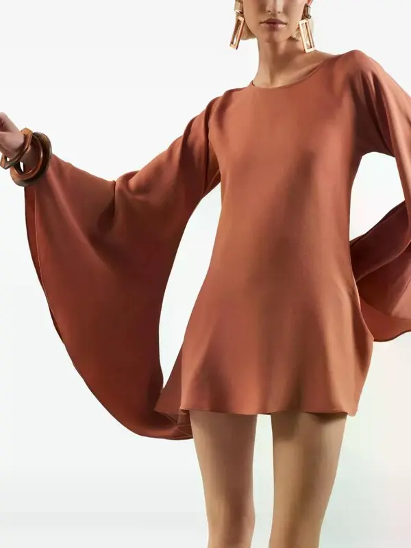 TALLER MARMO Cut-out Bell-sleeve Mini Dress