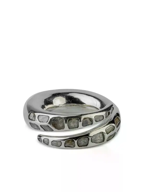 PARTS OF FOUR Split Arc Pavé Diamond Ring - Silver