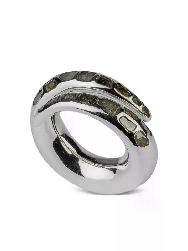 PARTS OF FOUR Split Arc Pavé Diamond Ring