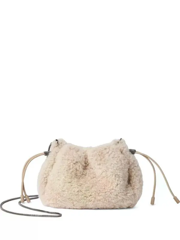Brunello Cucinelli Mini Mellow Bucket Bag - Neutrals