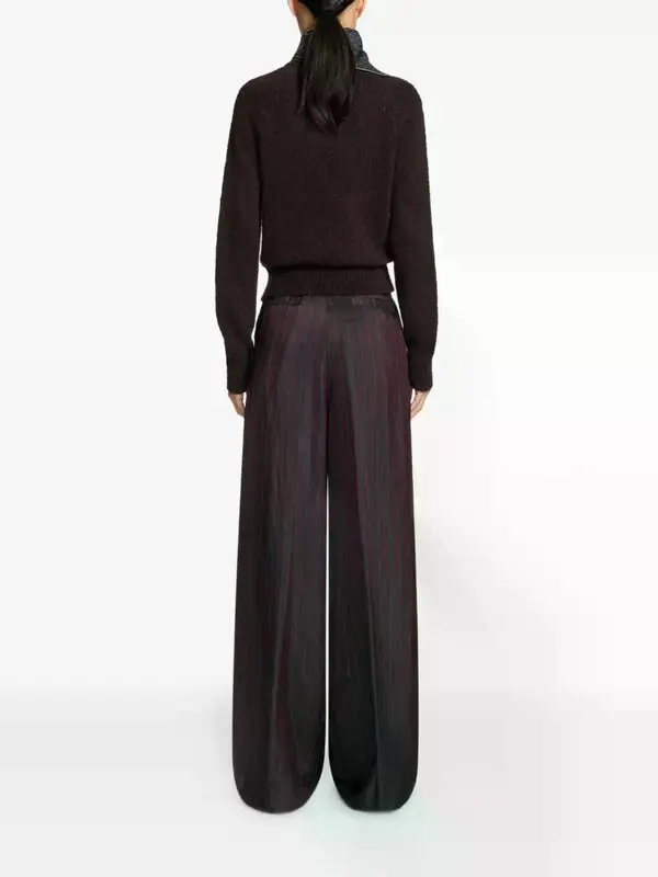 Dries Van Noten Pinstripe Wide Leg Pants