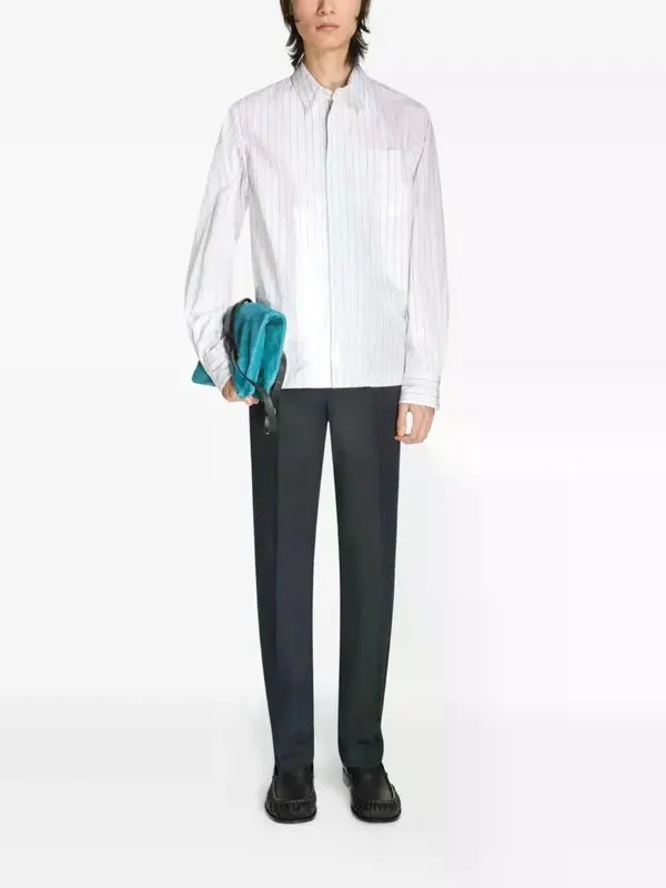 Dries Van Noten Cotton-blend Straight-leg Trousers