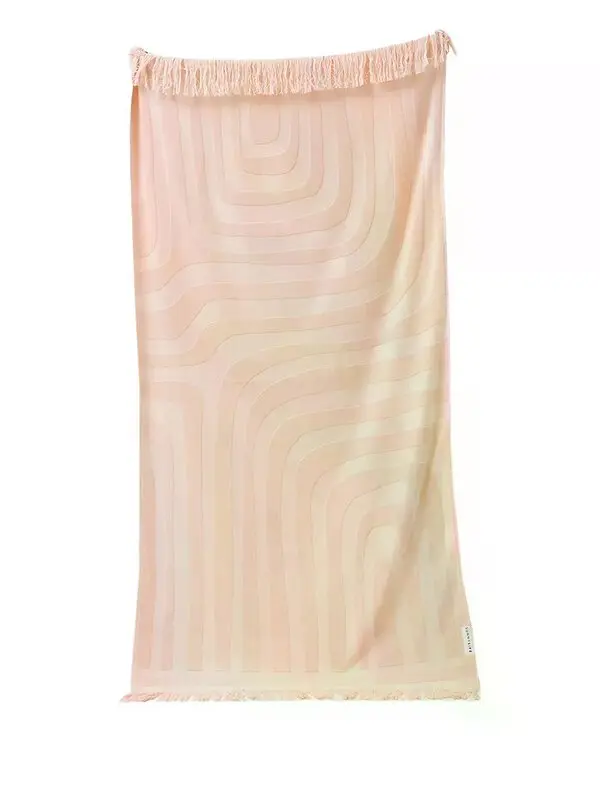 SUNNYLIFE Curved-line Fringe Towel