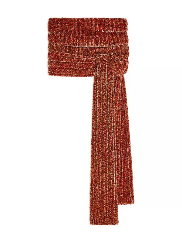 Dries Van Noten Ribbed Hood Scarf - Red