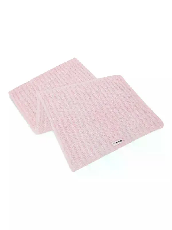 Pinko Ribbed-knit Scarf - Pink