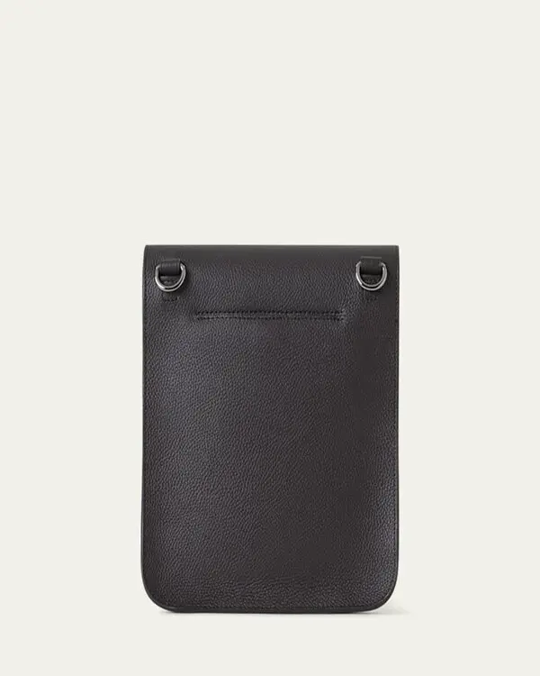 Akris Anouk Leather Messenger Crossbody Bag - Mocca