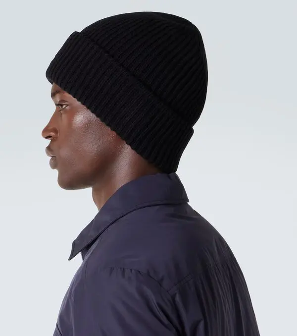 Moncler Wool And Cashmere Beanie - Black