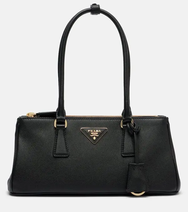 Prada Galleria Medium Leather Tote Bag - Black