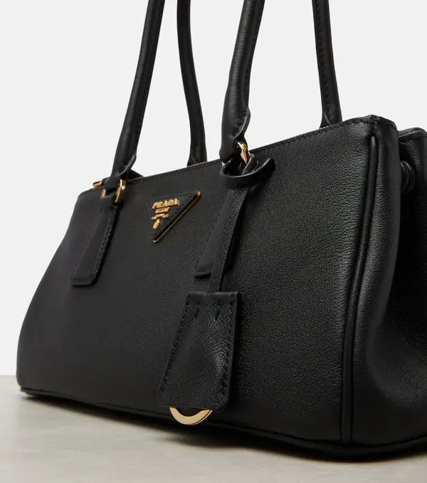 Prada Galleria Medium Leather Tote Bag - Black