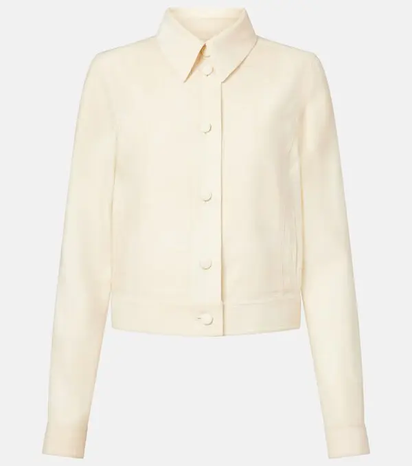 Gabriela Hearst Tereza Short Virgin Wool Jacket - Beige