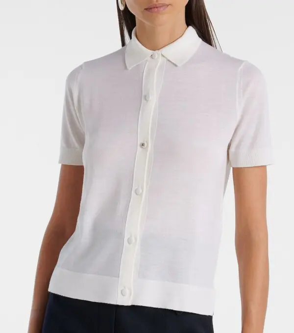 Max Mara Virgin Wool Buttoned Cardigan
