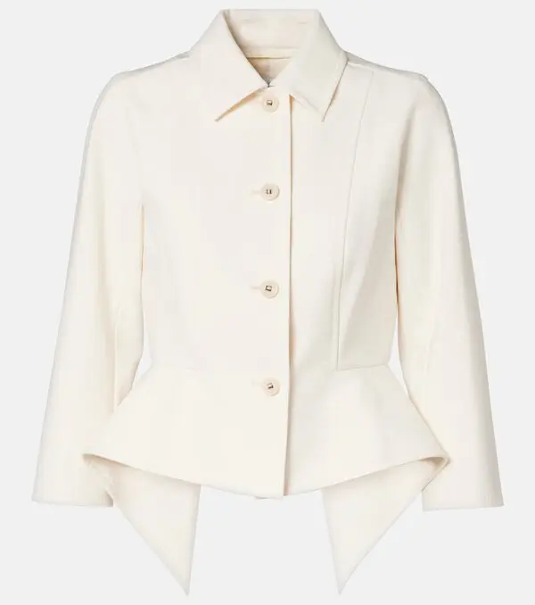Max Mara Peplum Jacket - Beige