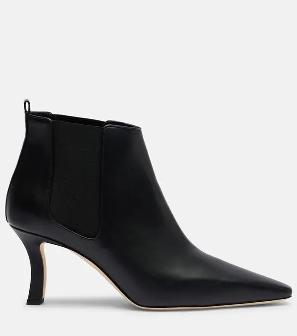 Manolo Blahnik Dildaltra 70 Leather Ankle Boots