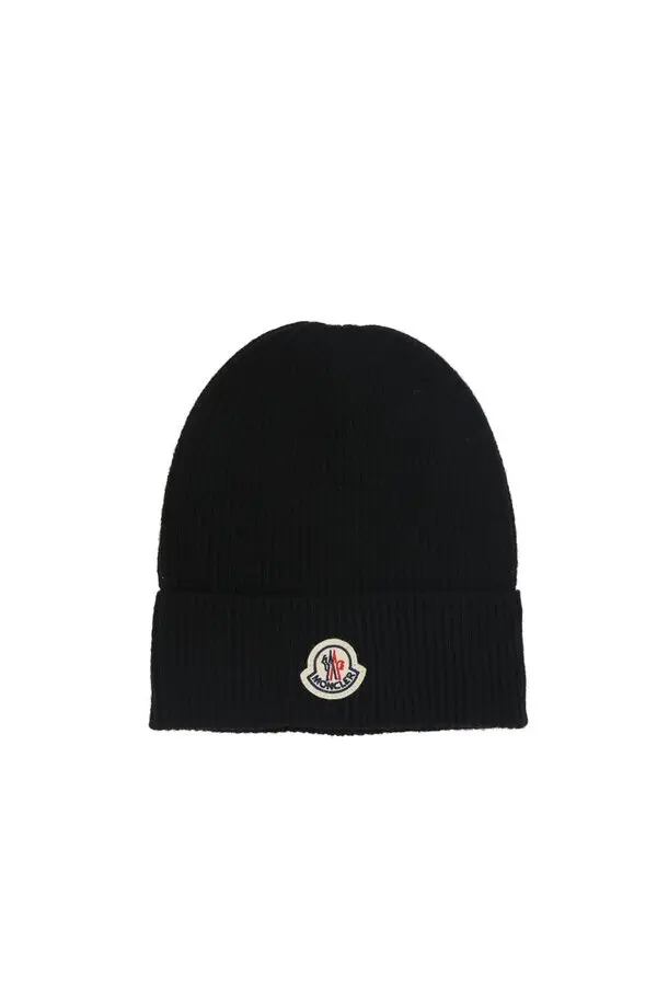 Moncler Wool And Cashmere Beanie - Black