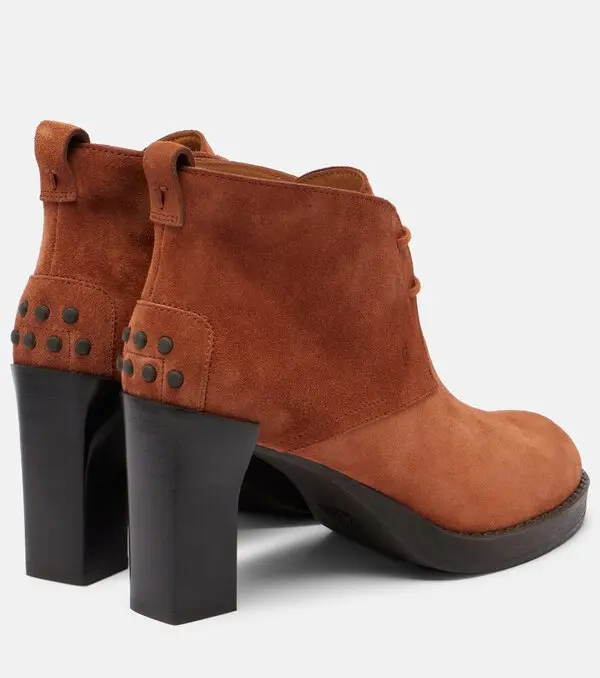 TOD'S Suede Ankle Boots With Rubber Sole