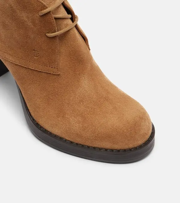 TOD'S Suede Ankle Boots With Rubber Sole