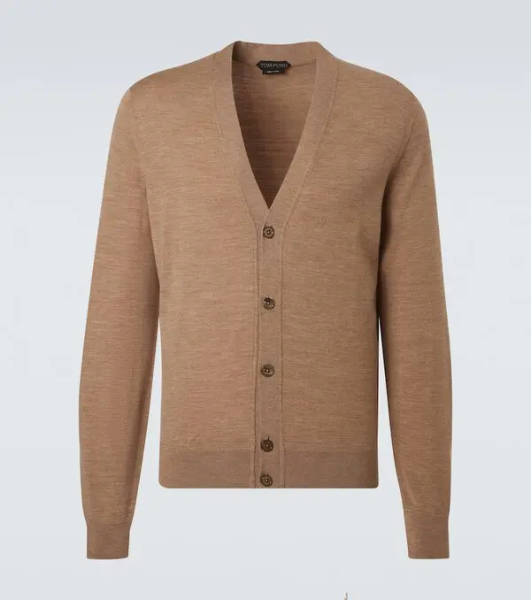 TOM FORD Wool Cardigan - Beige